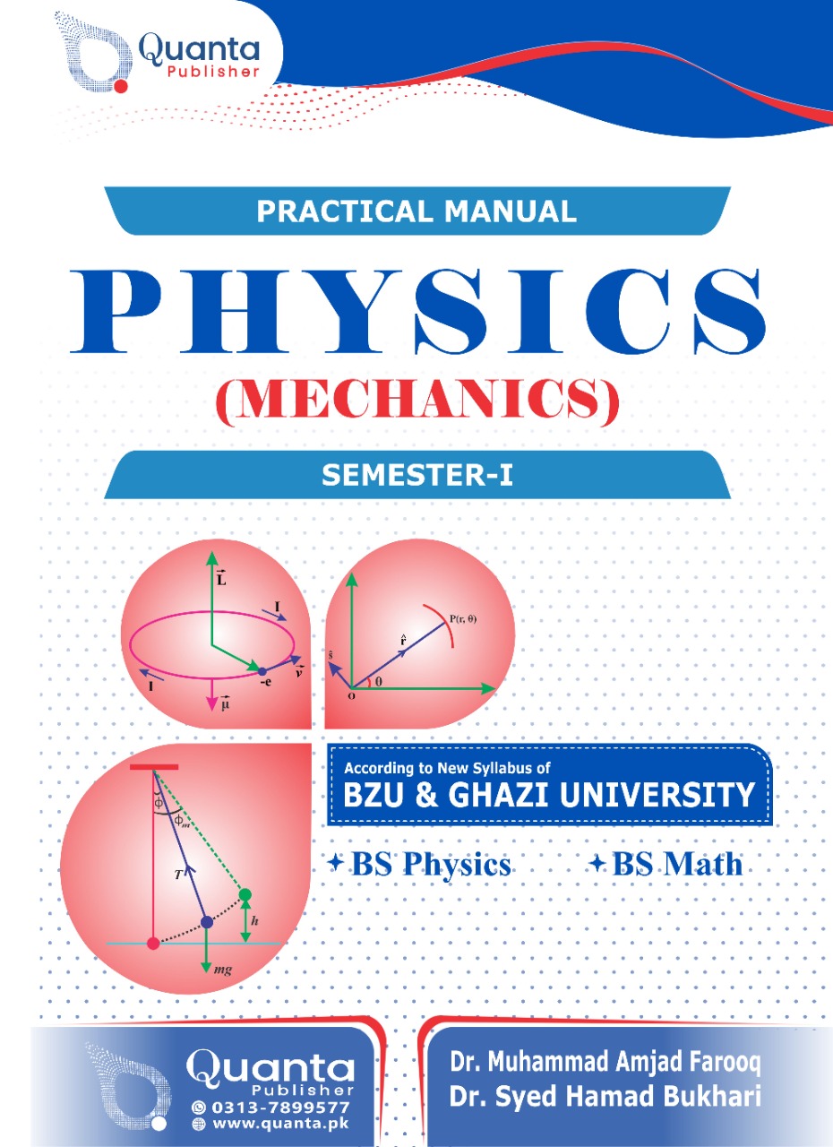 Laboratory Manual: Mechanics for BS/MSc Physics - Quanta: BS/MSc ...
