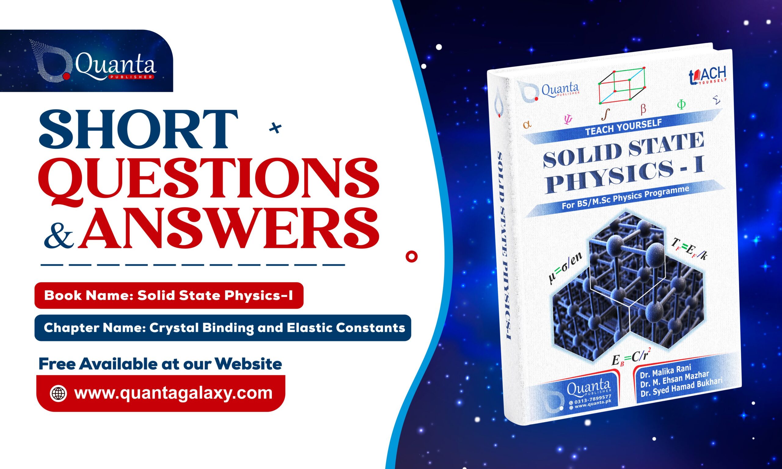 Chapter#1: Crystal Structure - Quanta: BS/MSc Physics Books