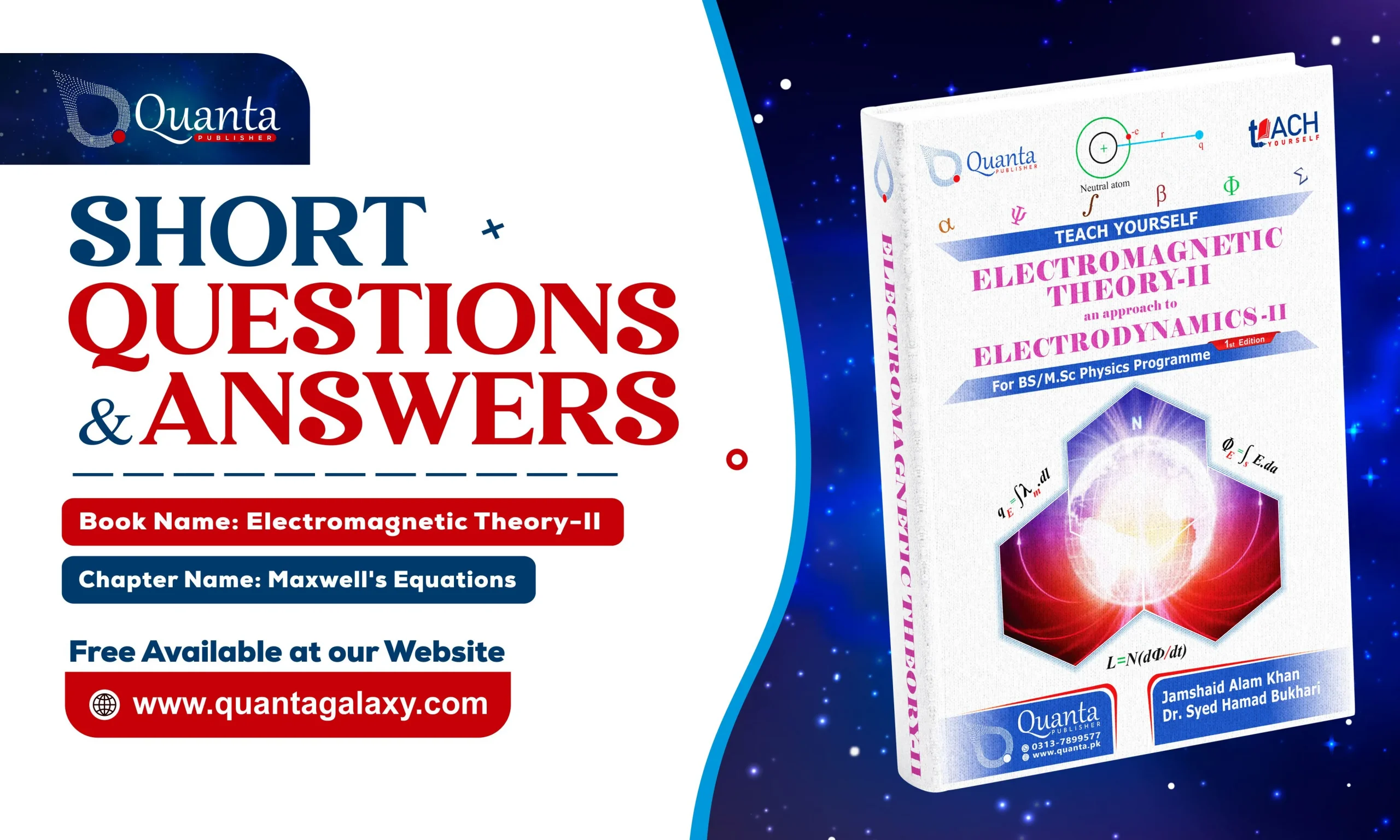 Chapter#3: Maxwell's Equations - Quanta: BS/MSc Physics Books
