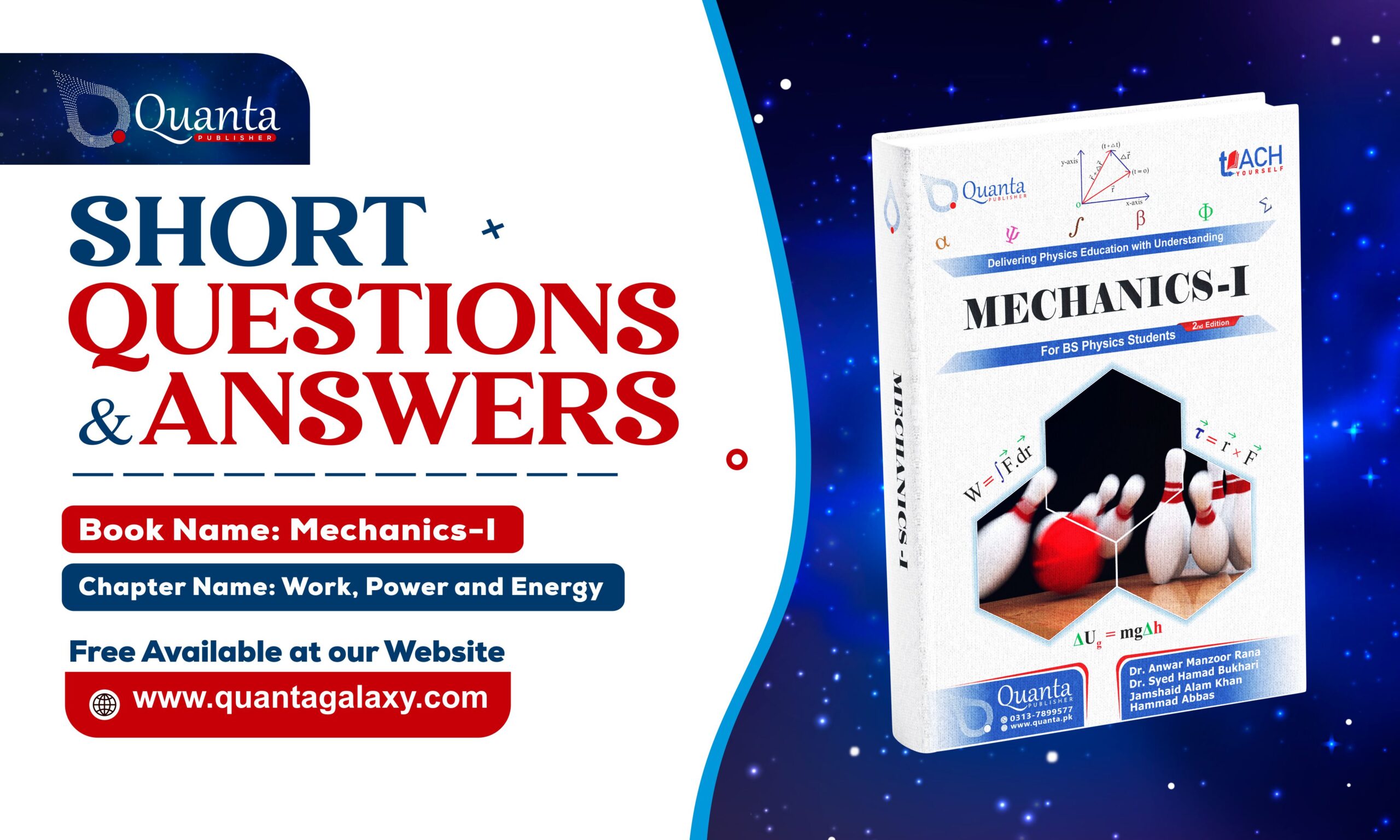 Chapter#03: Work, Power and Energy - Quanta: BS/MSc Physics Books